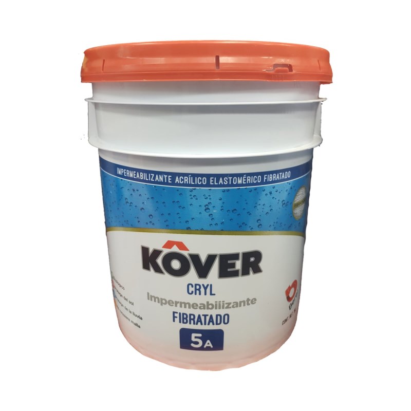 Impermeabilizante kover cryl 5 años bco fibratado 19 lt no. 4423-6 ...